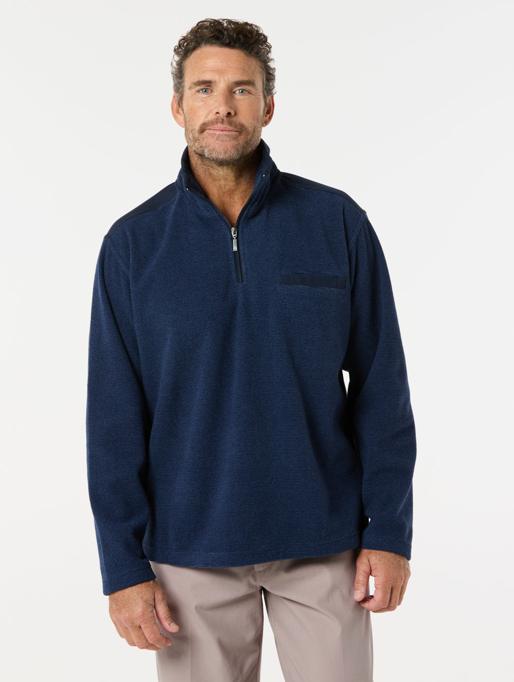 Men's Tatum Half Zip | Black Pepper