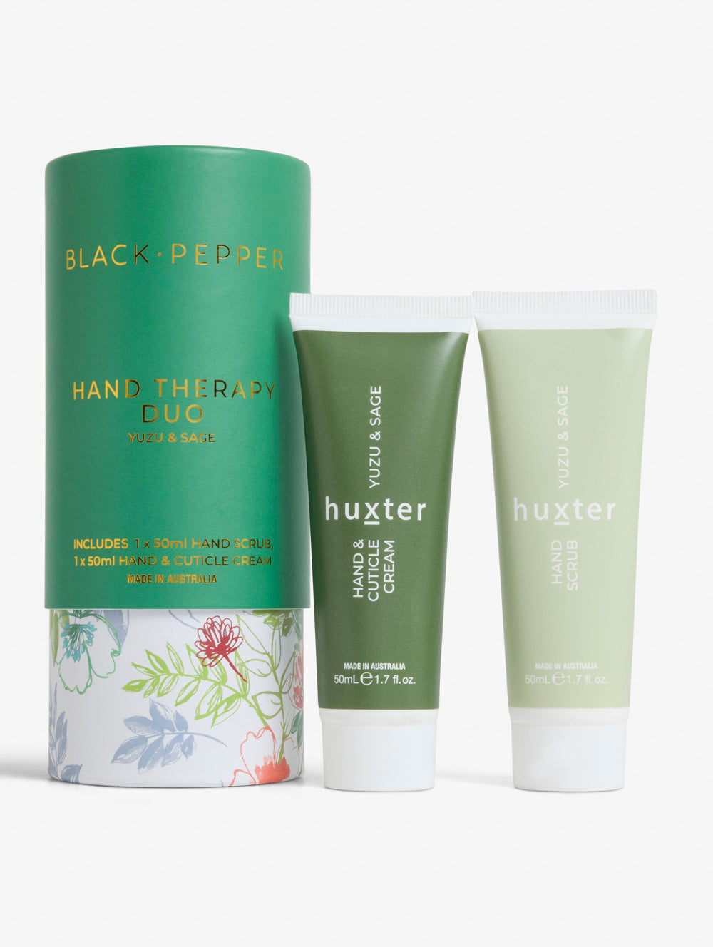 Lynetta Hand Therapy Duo – Scrub & Cream Gift Set | Black Pepper